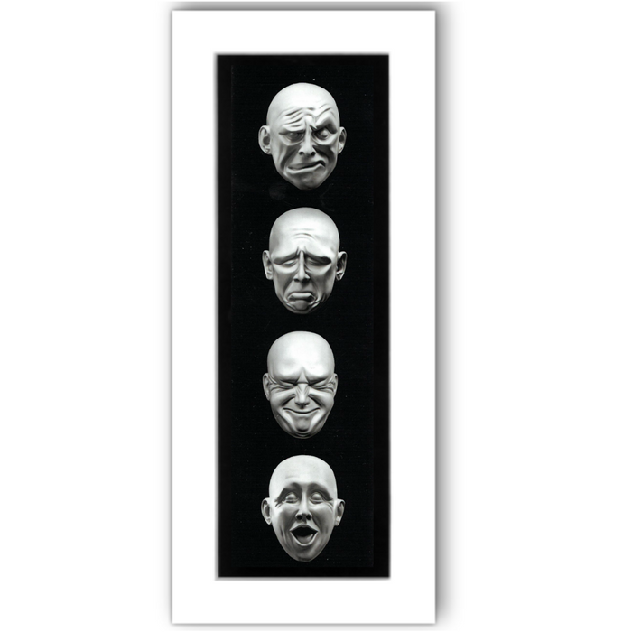 Floating Heads Portrait Mounted Print