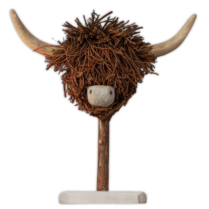 Highland Cow Sculpture With Stand | Glasgow Life Shop